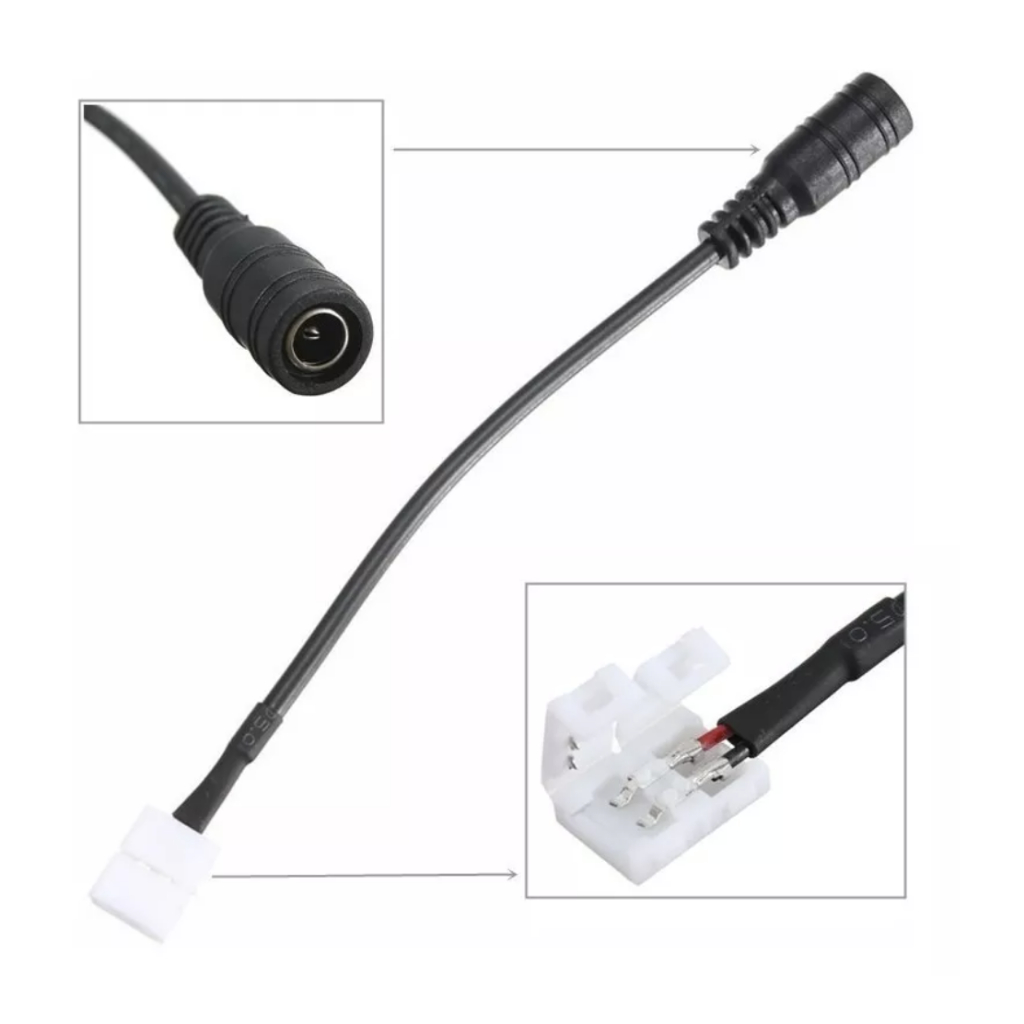 Conector P4 Femea Fita Led Emenda Rapida 3528 (2 Vias) | Shopee Brasil