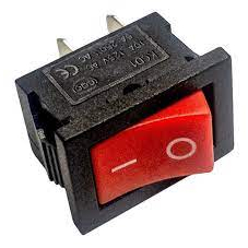 kit com 5peças - Chave Gangorra Kcd11-101 VERMELHA 10X15mm Liga/desliga ...