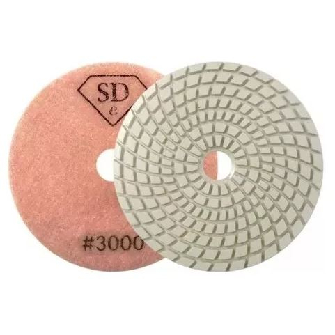 Kit 3 Lixa Diamantada 100mm 4 Polegadas Grão 3000 Porcelanato Granito ...