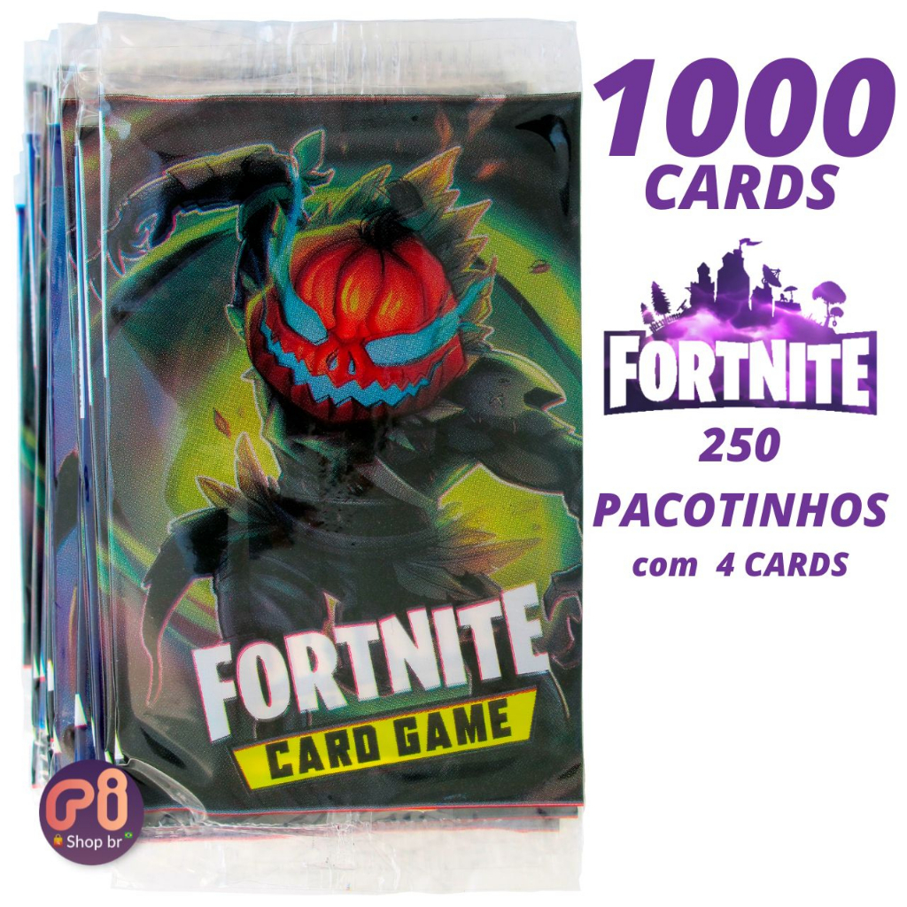 Kit com 1000 Cards Fortnite = 250 Pacotinhos Com 4 Cartinhas | Shopee ...