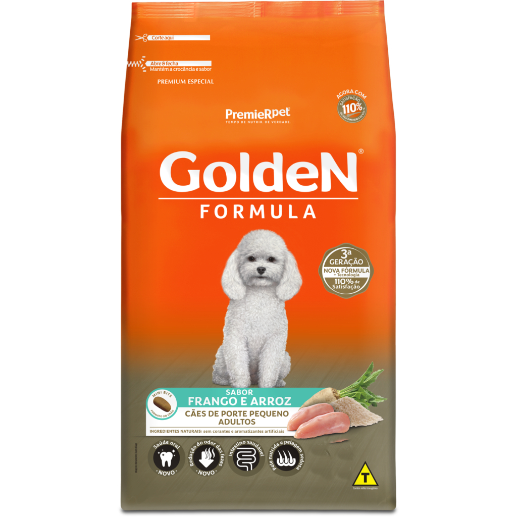 RAÇÃO GOLDEN ADULTO MINI BITS FRANGO E ARROZ 15KG | Shopee Brasil