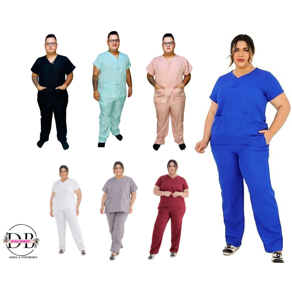 Kit 20 Scrub Cirúrgico Hospitalar Uniforme Hospitalar Pijama Hospitalar ...
