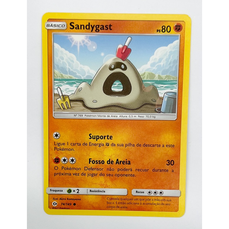Carta 74/149 Pokémon TCG Original Copag Card Sandygast | Shopee Brasil