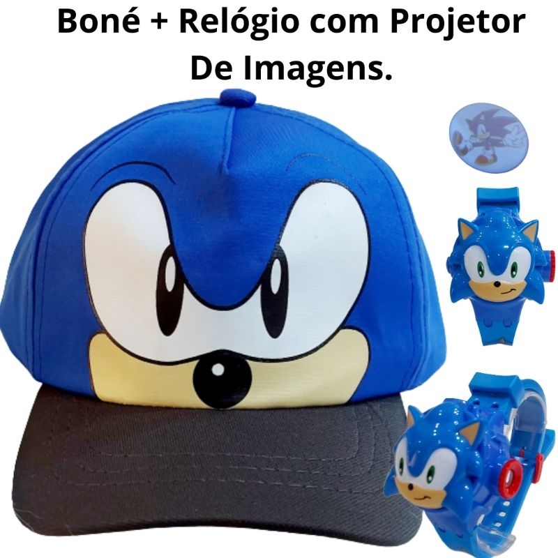 Boné Infantil Sonic com Relógio e 6 Imagens de Projetor | Shopee Brasil