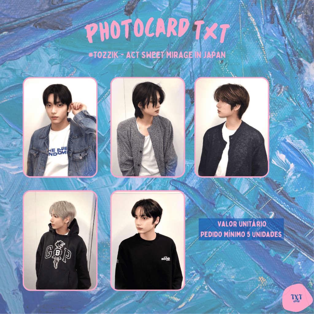 PHOTOCARD TXT (TOMORROW X TOGETHER) TXT #TOZZIK - ACT SWEET MIRAGE IN JAPAN | kpop card fanmade ...