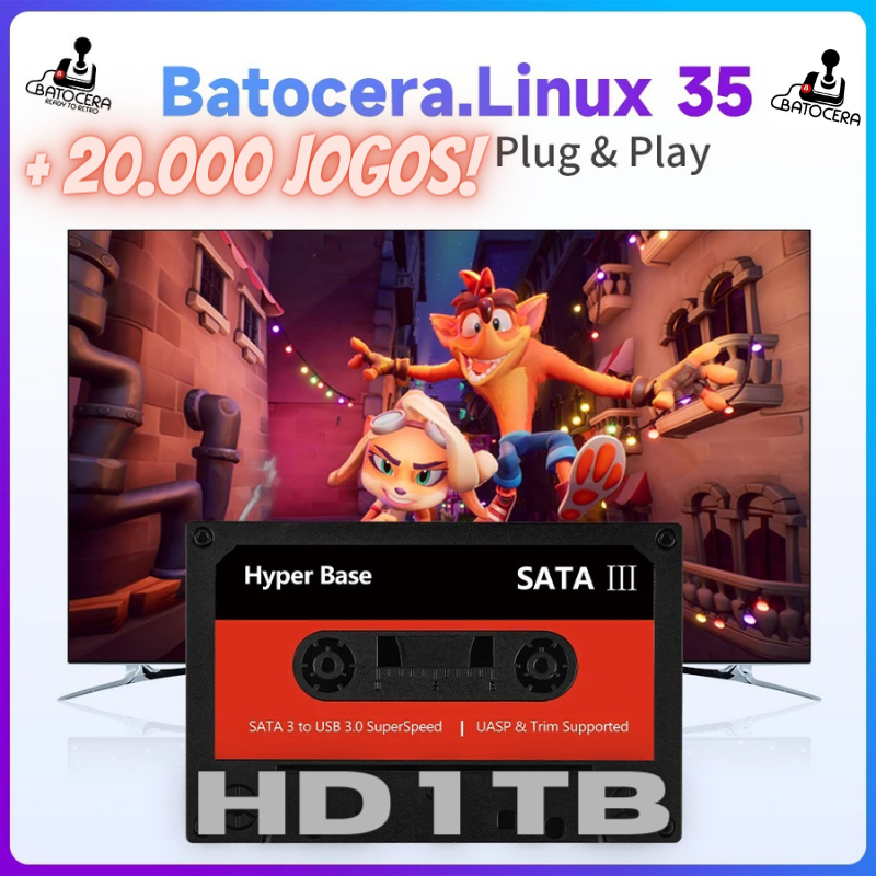 HD 1TB Batocera 35 PS2 PS3 Wiiu Switch 20.000 Jogos | Shopee Brasil