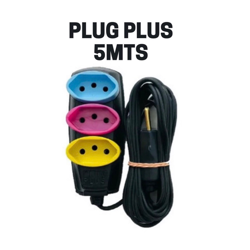 Kit 2 Extensão Plug Plus 5 Metros Promoção | Shopee Brasil