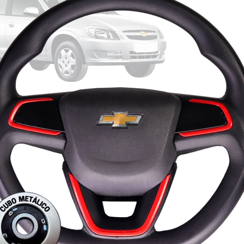 Direção Esportiva Novo Onix Vermelho Celta Prisma Classic/Wind/Super ...