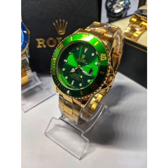Rolex Masculino - Submariner Verde linha Gold + Caixa Premium - Relogio ...