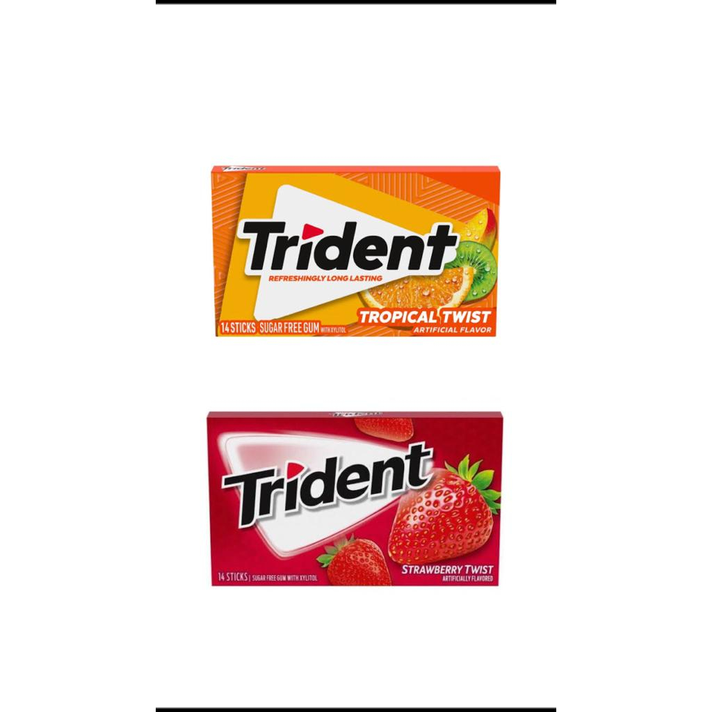 Chiclete 1 Trident Tropical Twist + 1 Trident Twist Strawberry ...