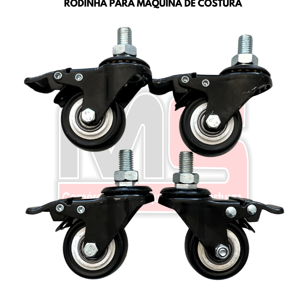 Rodinha Maquina de Costura Com Rodizio e Freio - 04 Rodinhas | Shopee ...