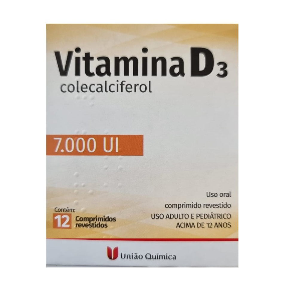Vitamina D3 7.000UI 12 comprimidos- União química | Shopee Brasil