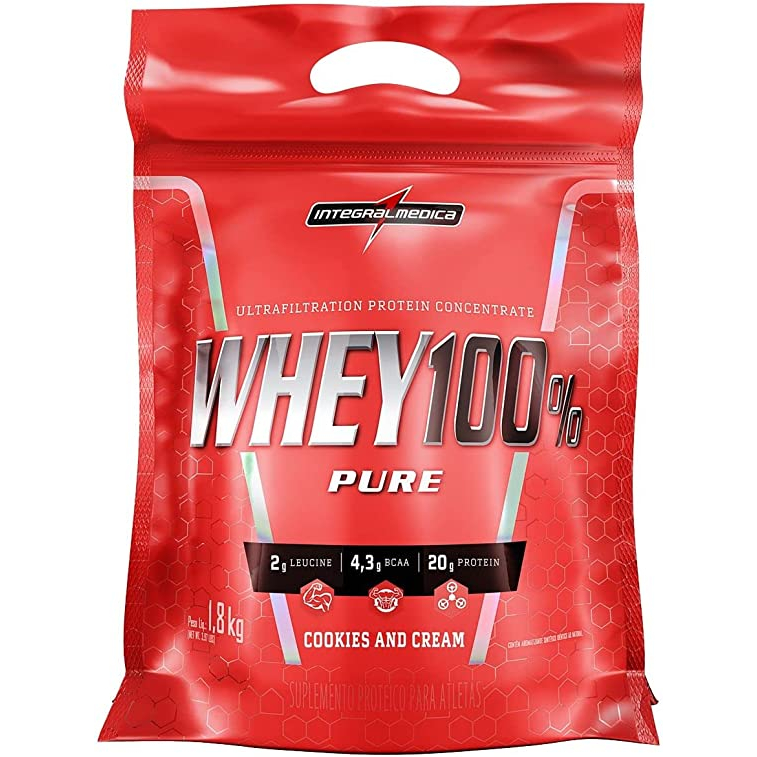 Whey Protein 100% Pure Concentrado 900g Refil - Integralmedica | Shopee Brasil