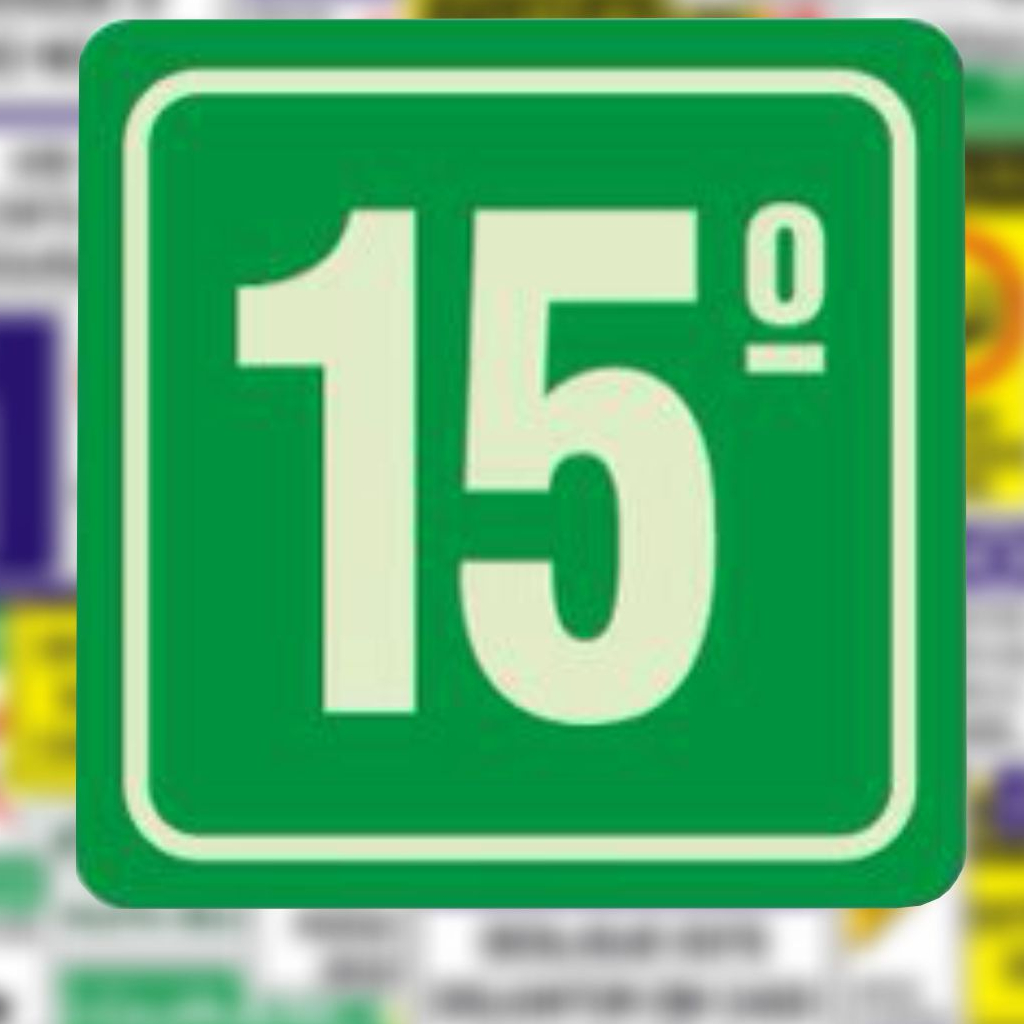 Adesivo 15° andar pavimento | Shopee Brasil