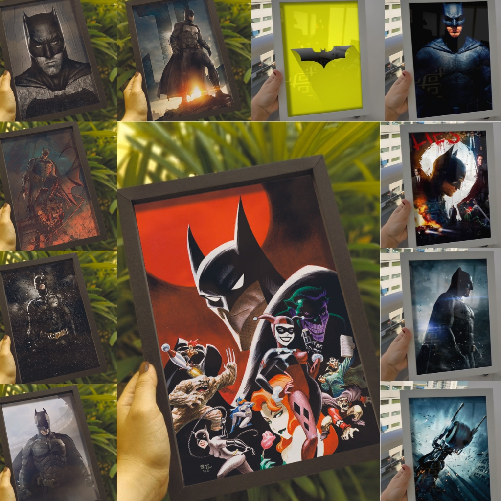 Quadro Decorativo Batman A4 21x30cm Moldura e Vidro | Shopee Brasil