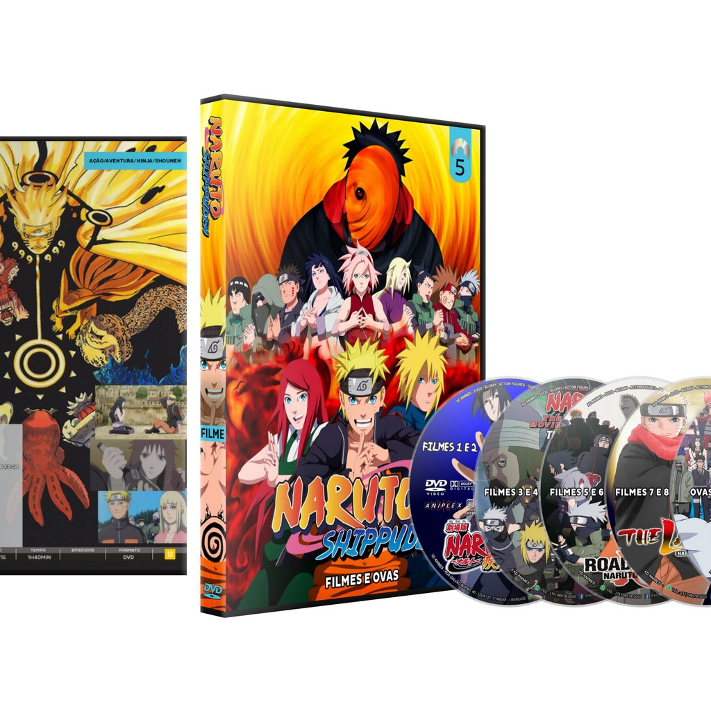 Dvd Naruto Shippuden Todos Os Filmes E Ovas Dublado | Shopee Brasil