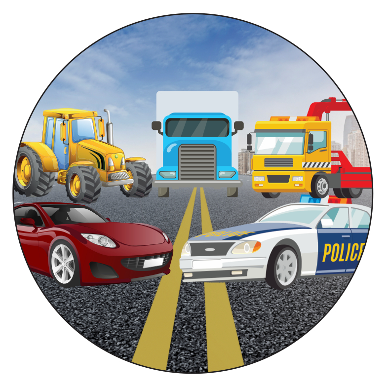 Painel Carros Redondo 1,5 x 1,5 Em Tecido Sublimado C/Elástico | Shopee ...