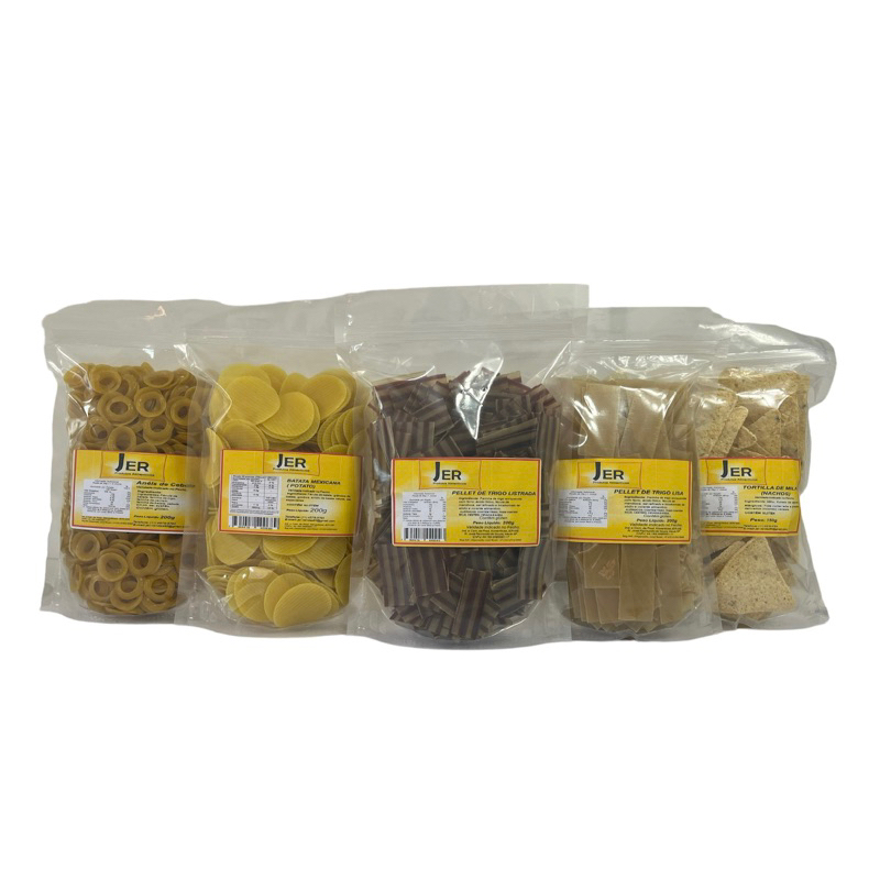 Kit 5 Pacotes Snacks 200g Batata Mexicana / Pururuca de trigo/ Anéis ...