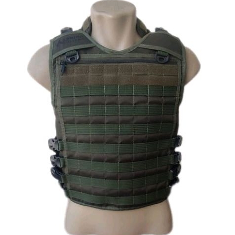 Capa de Colete Tático Modular cor VERDE Fechamento por Presilhas ...