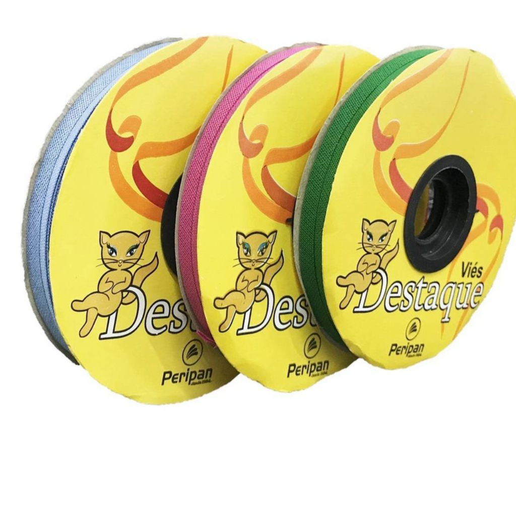 Viés Destaque - Estreito 24mm com 20m Liso 100% Algodão | Shopee Brasil