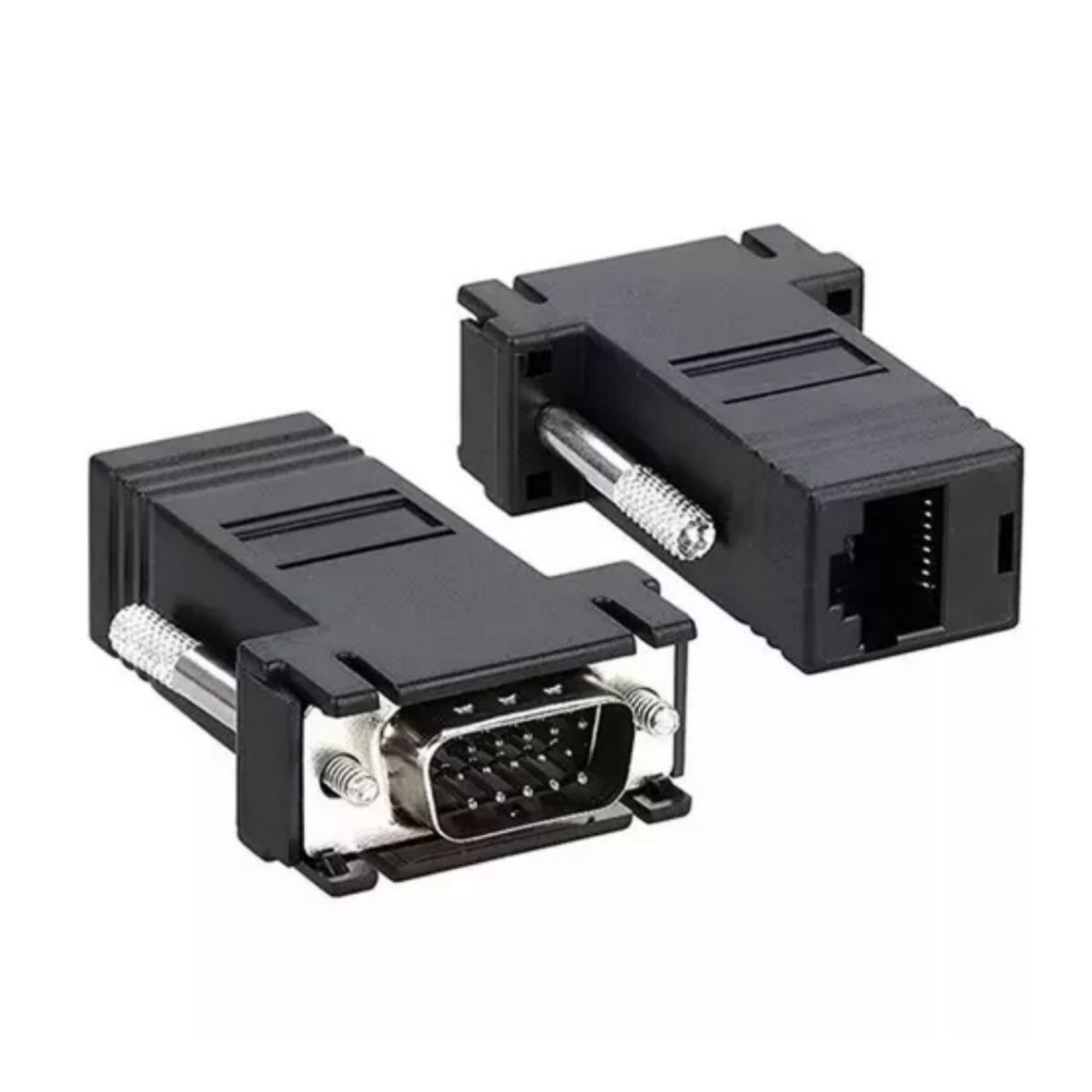 Adaptador Extensor Vga Video Via Cabo Rede Vga - 1 | Shopee Brasil