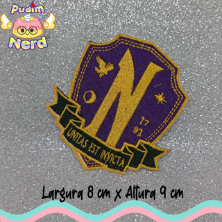 Patch Aplique Enid Wandinha Ad.dams série Wandy Enid brasão escolar ...