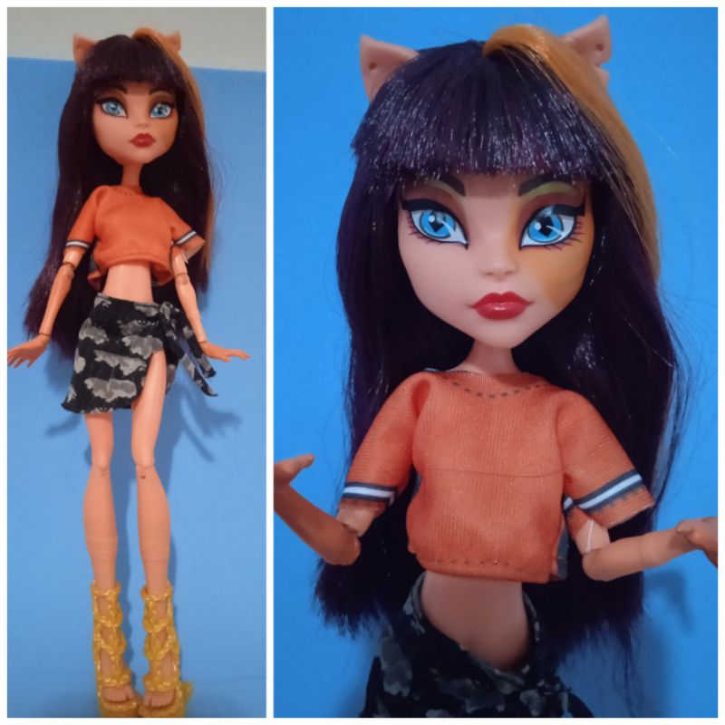 Cleolei monster high freaky fusion Cleo de nile e toralei boneca sucata ...