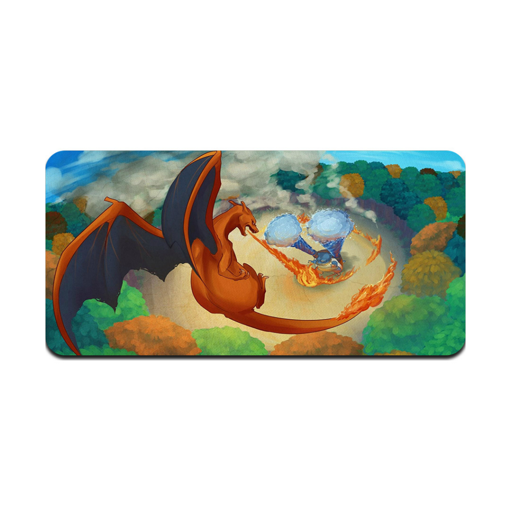 Mousepad Gamer, Tamanhos variados, Anime - CHARIZARD VS BLASTOISE ...
