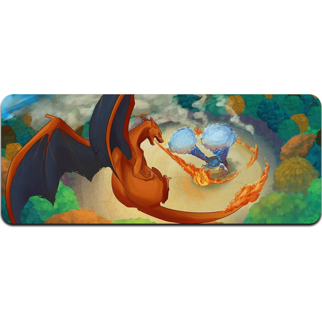 Mousepad Gamer, Tamanhos variados, Anime - CHARIZARD VS BLASTOISE ...