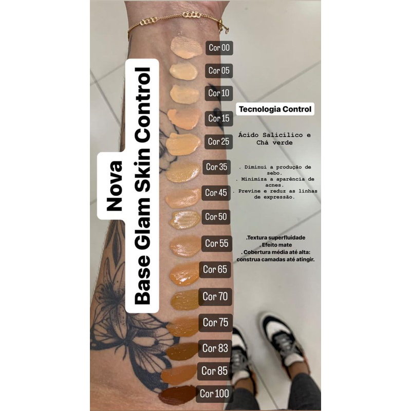 Base Eudora Líquida Glam Skin Control 30ml | Shopee Brasil