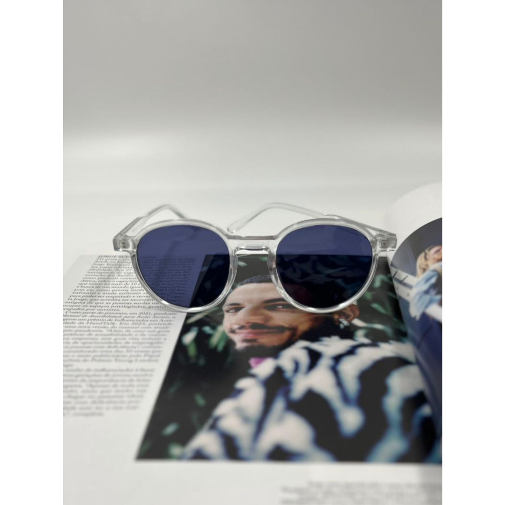 Oculos de sol 50138 feminino e masculino modelo da redondo da moda 2023 UV400 protecao ...