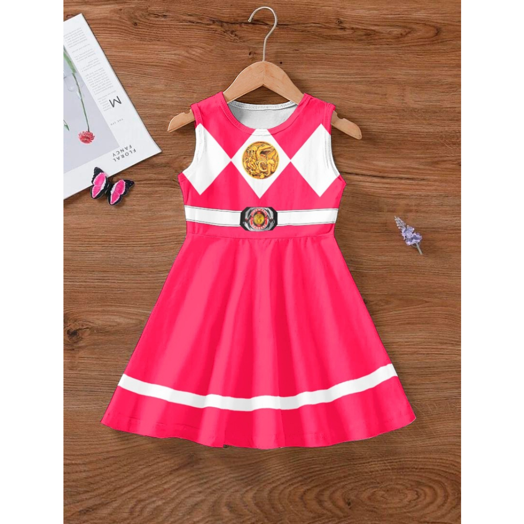 Vestido Fantasia POWER RANGERS ROSA Infantil ( pronta entrega ...