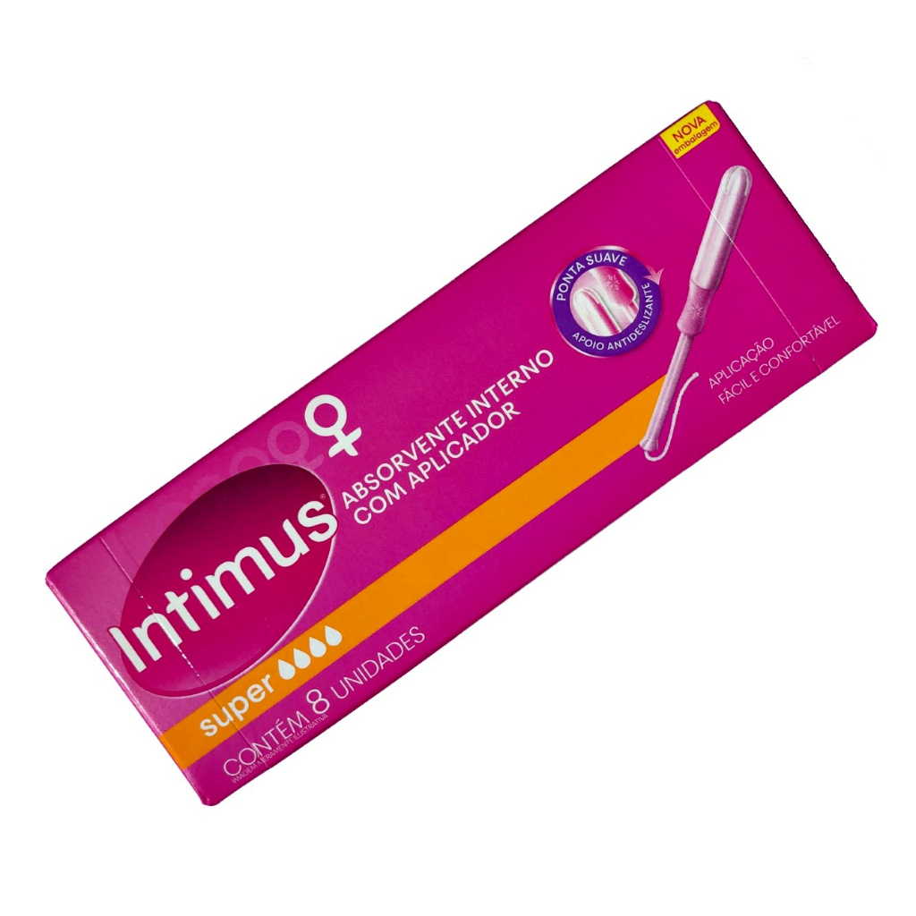 Absorvente Intimus Interno Super Com Aplicador Com 8 Unidades | Shopee ...