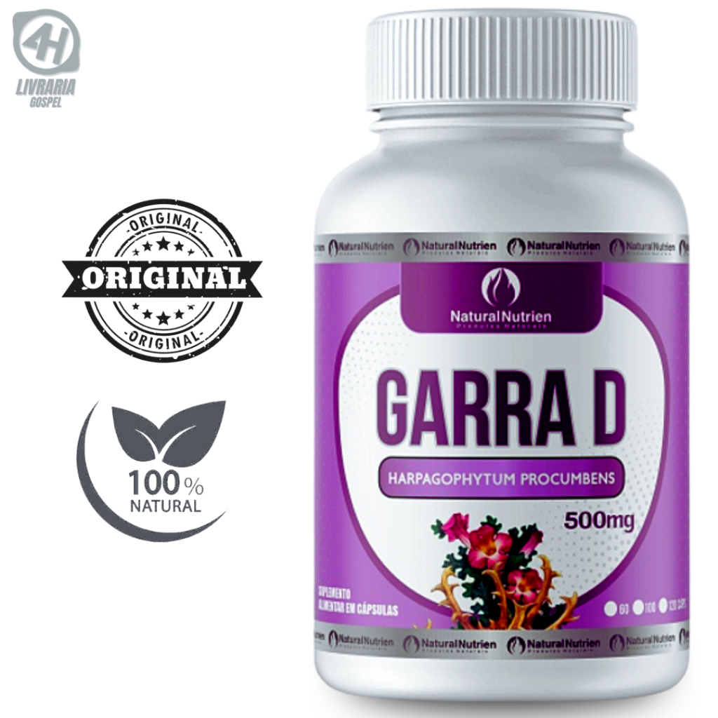 Garra D Embalagem 100 Cápsulas de 500mg Cada | Shopee Brasil