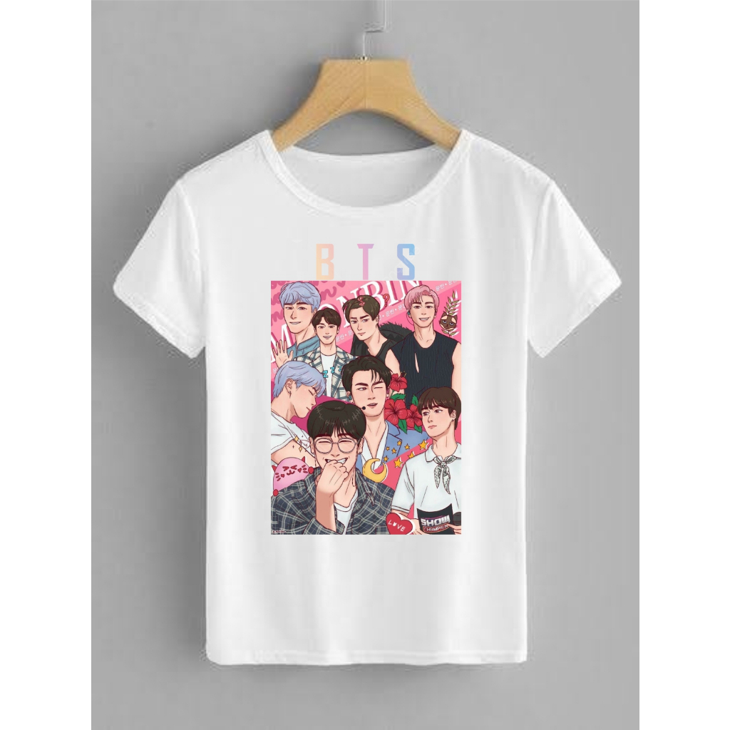 Camiseta Tshirt blusa feminina e unisex BTS MOOBIN, musica K- pop ...