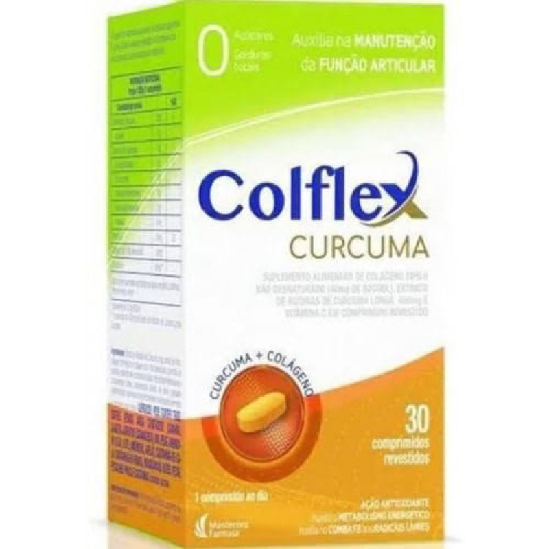 Suplemento Alimentar Colflex Curcuma 30 comprimidos | Shopee Brasil