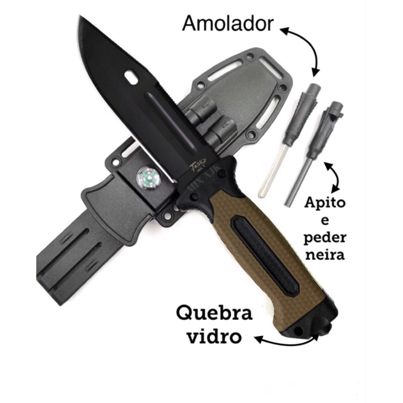 Faca Tatica Especial Coyote 5 Utilidades 1 | Shopee Brasil