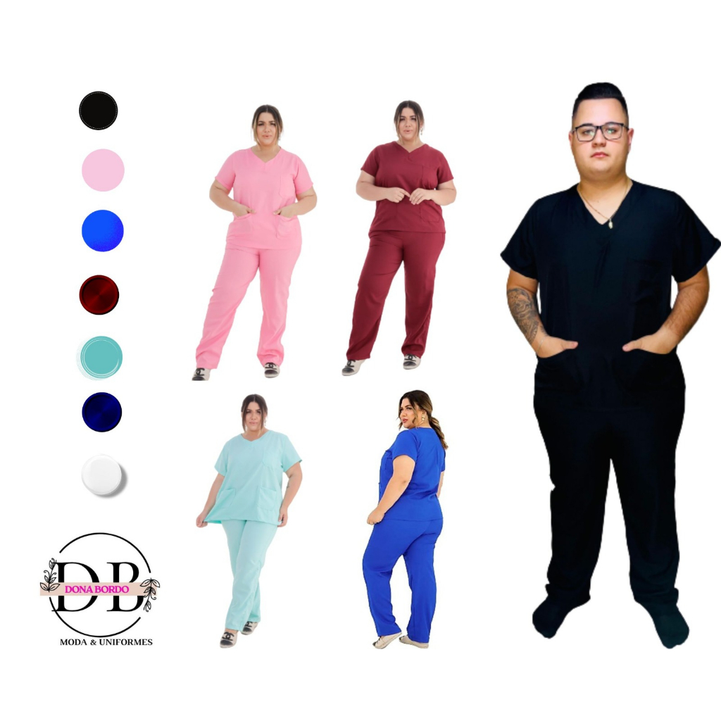 Pijama Cirurgico Scrub Roupa Privativa Hospitalar Unissex - Uniforme ...