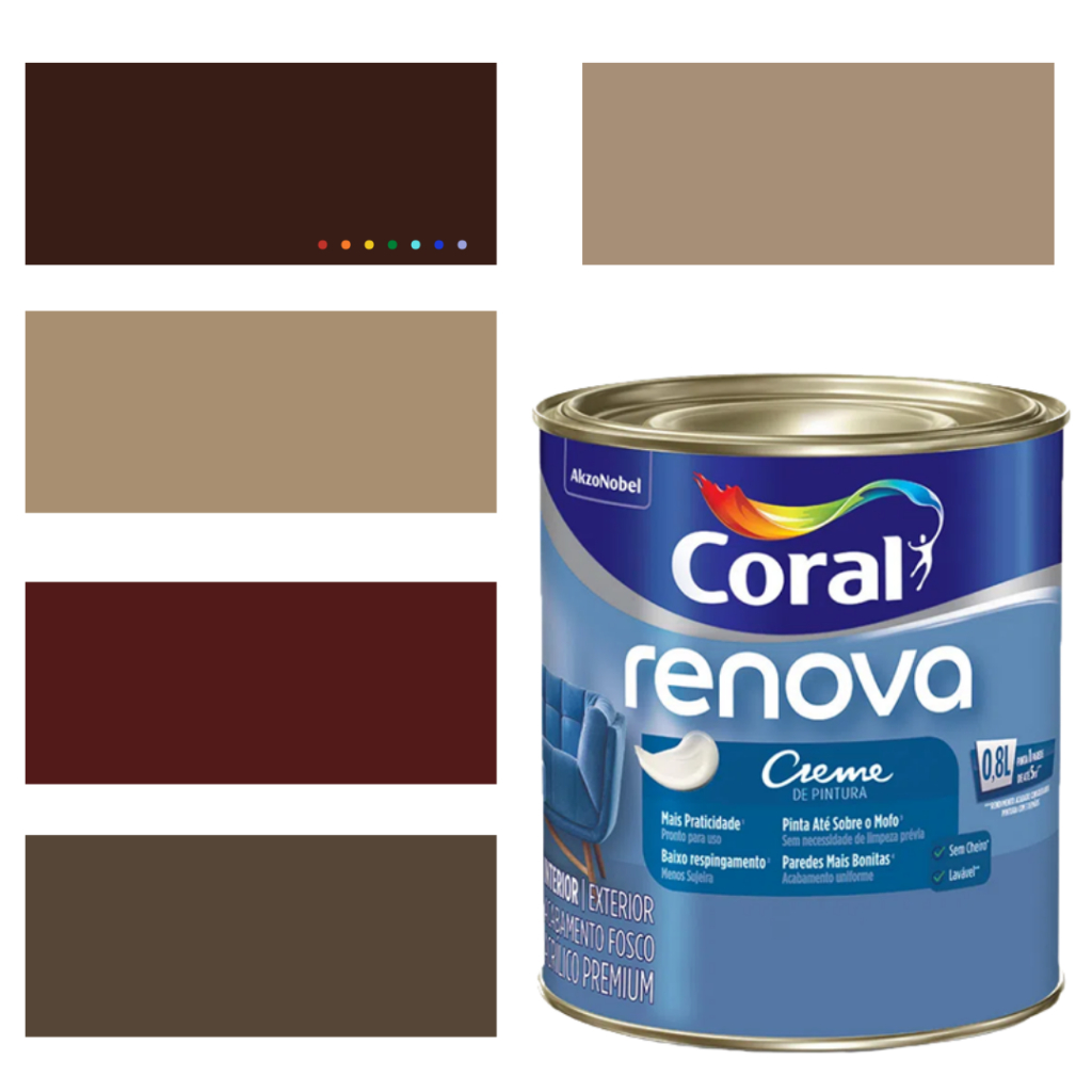 Tinta de Parede Acrílica Cor Bege Coral 800ml Premium | Shopee Brasil