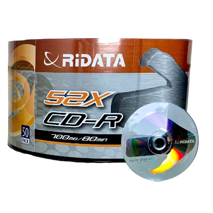 50 Cd-R Ridata Logo 700mb 80minutos 52x Original | Shopee Brasil
