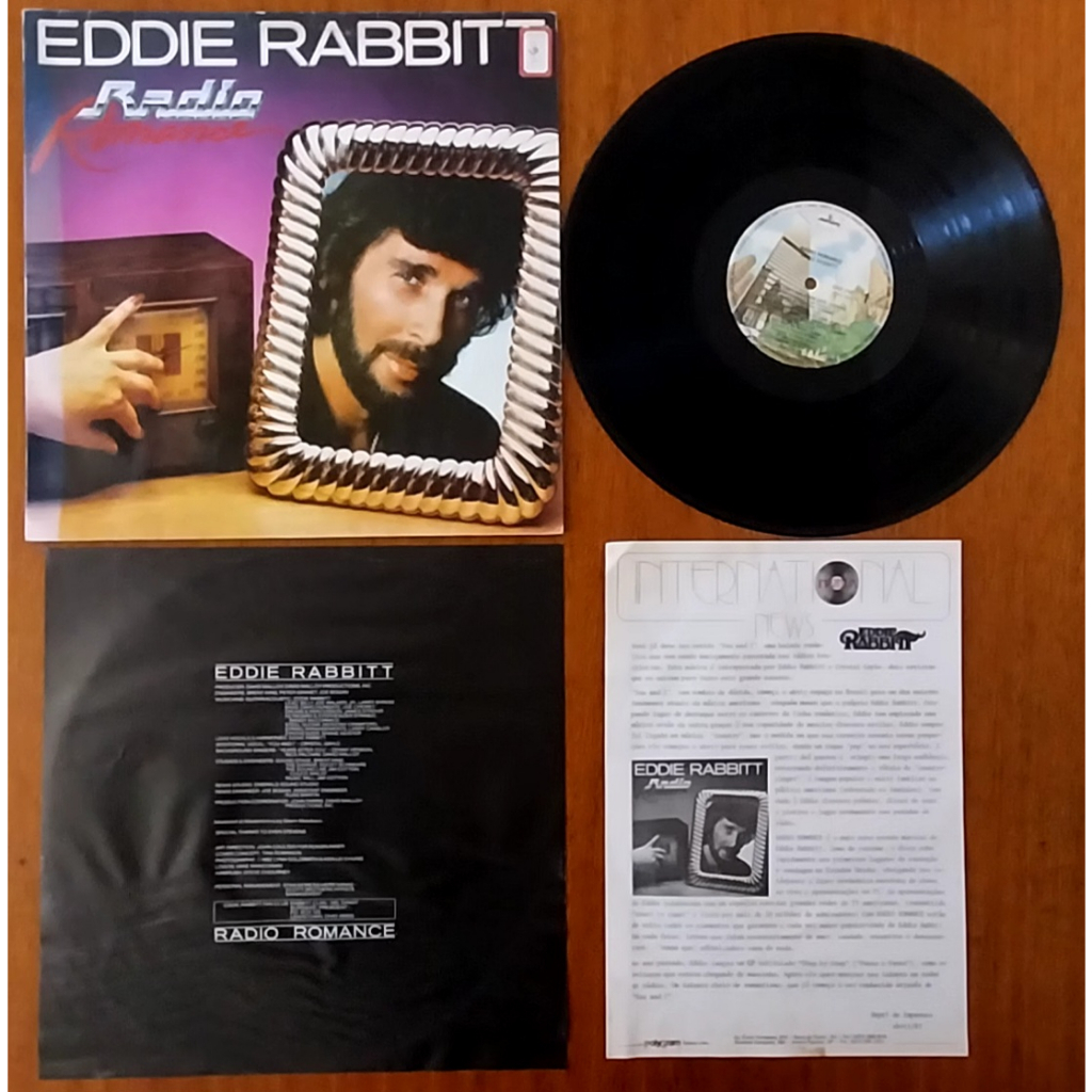 LP - EDDIE RABBITT - RADIO ROMANCE - 1982 - ENCARTE + INTERNATIONAL ...