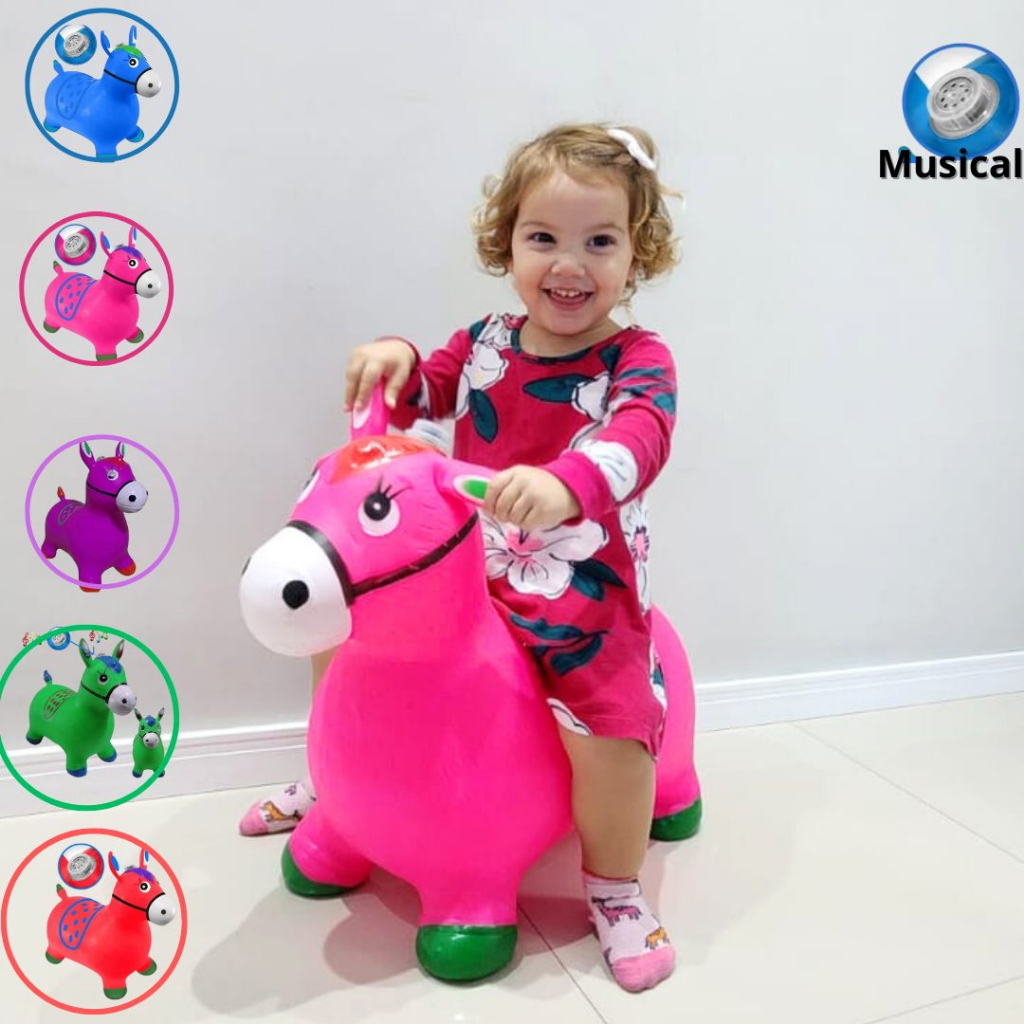 Cavalinho Upa Upa Musical Com Luz Brinquedo Pula Pula | Shopee Brasil
