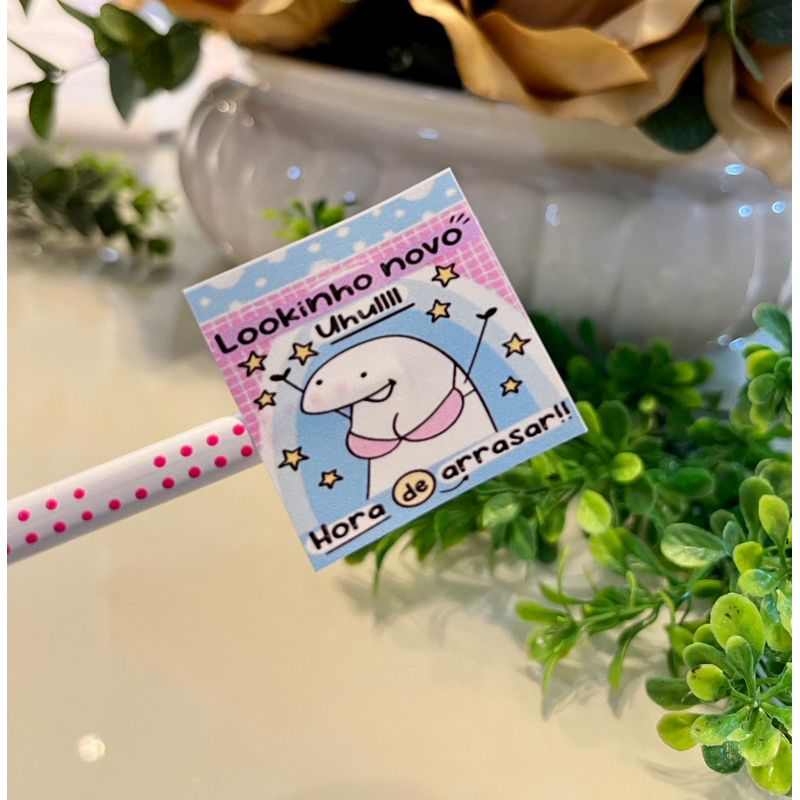 CARTELA 100 ADESIVOS VINIL FLORK OBA SEU LOOK CHEGOU ROUPA EMBALAGEM ...