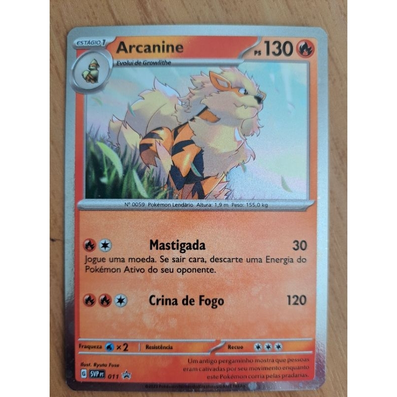 Card Pokémon Arcanine Foil Promo original e nova | Shopee Brasil