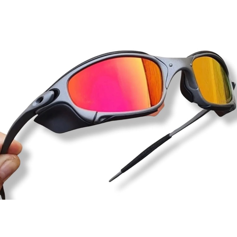 Óculos De Sol Juliet Xmetal Lente Ruby - Kit Preto + Sideblinders ...