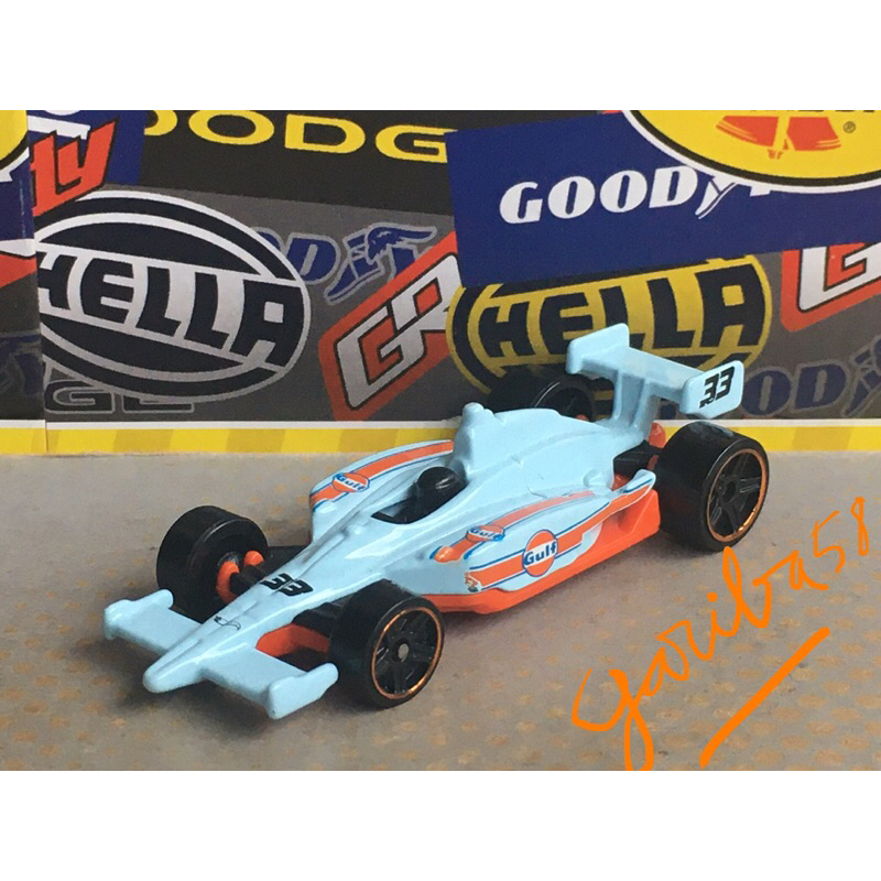 HOT WHEELS INDYCAR OVAL COURSE RACE CAR GULF 2018 LEGENDS OF SPEED ...