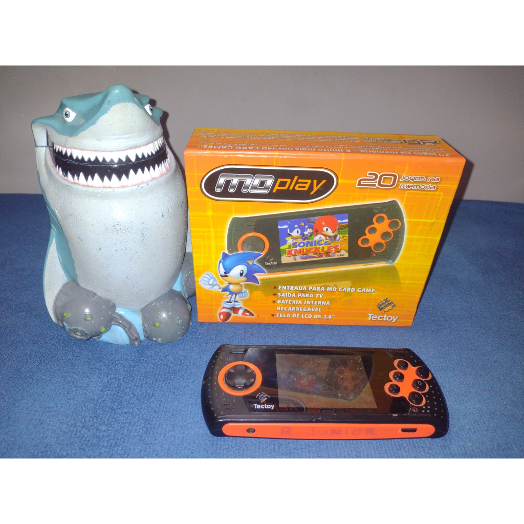 Mega drive portatil Tectoy MD play na caixa 20 jogos | Shopee Brasil