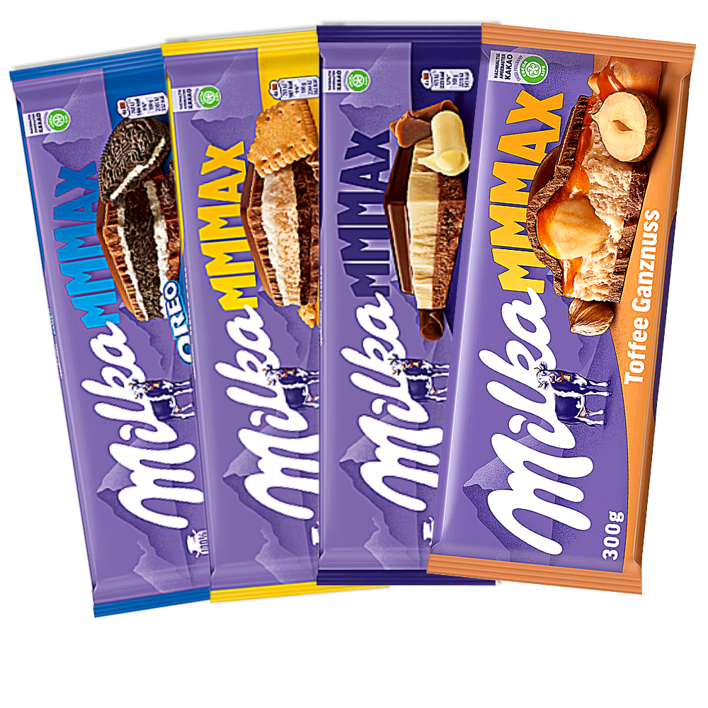 BARRA MMMAX MILKA SABORES DIVERSOS 300g - Importado da Alemanha ...