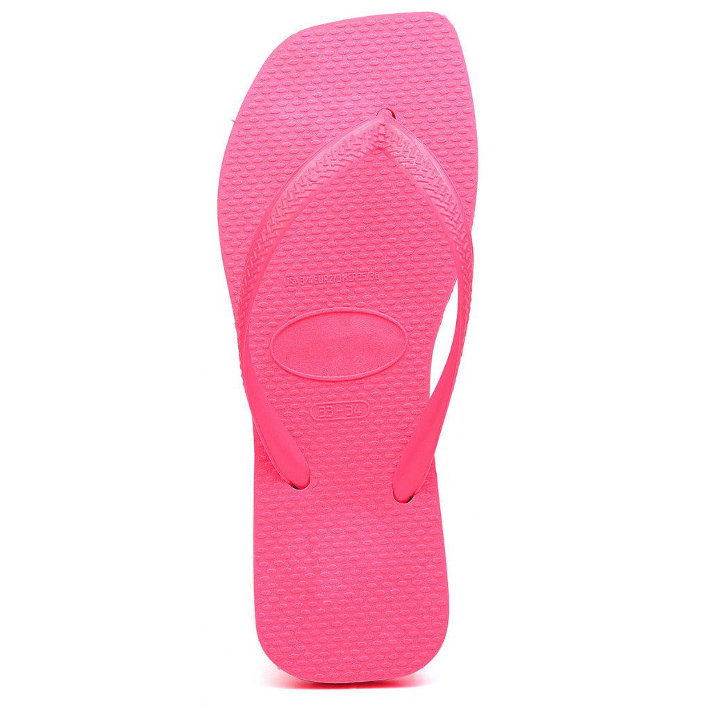 Chinelos Feminino Slim Moda Praia Bico Quadrado Pink CHINELO HAVAIANAS ...