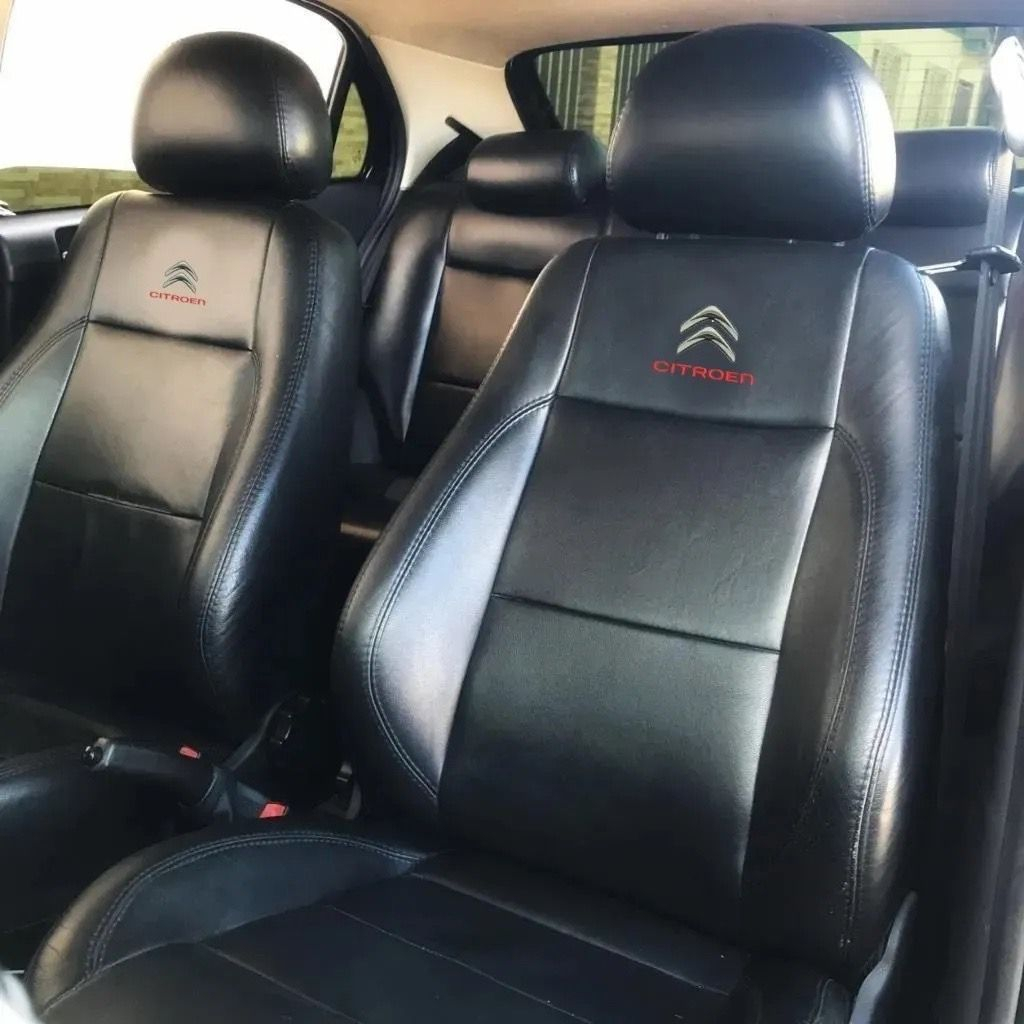 Conjunto de Capas Para Banco Automotivo em Couro Citroen C3 C4 Cactus ...